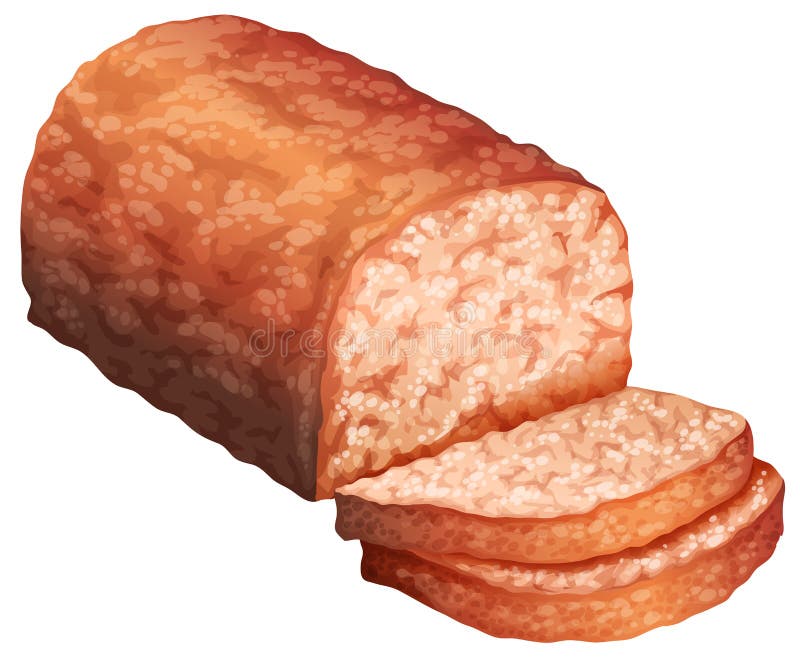 Meatloaf baked food stock vector. Illustration of beef - 218752783