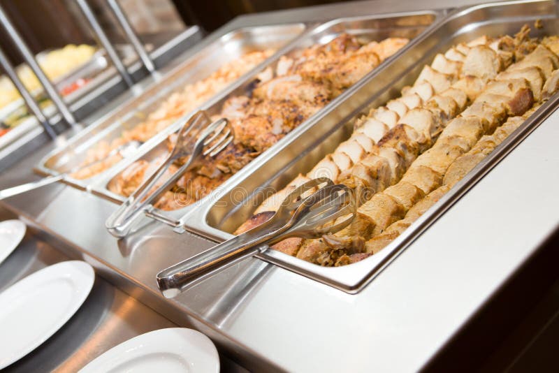 Banquet Meal Trays Served on Tables Stock Photo - Image of objects ...