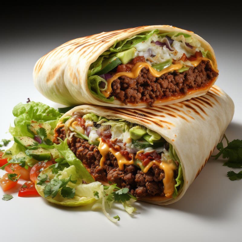Meaty Wraps with Swirling Vortexes: a High Resolution Delight Stock ...