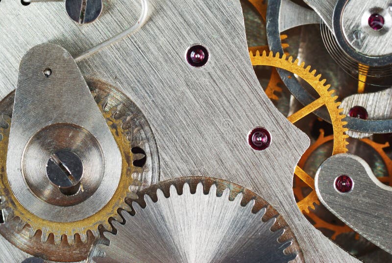 Mecanismo de relojería foto de archivo. Imagen de minuto - 5169318