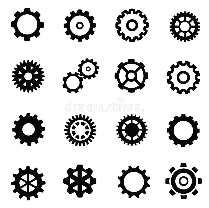 Mecanismo De La Rueda Dentada Ilustración del Vector - Ilustración de ...