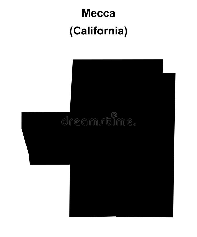 Mecca outline map stock illustration. Illustration of boundaries ...