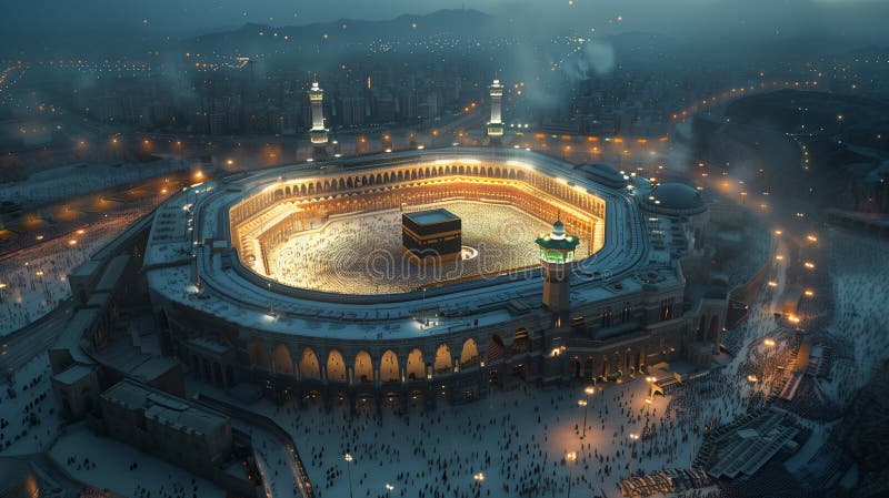 The Mecca in Saudi Arabia, Generative AI Stock Illustration ...