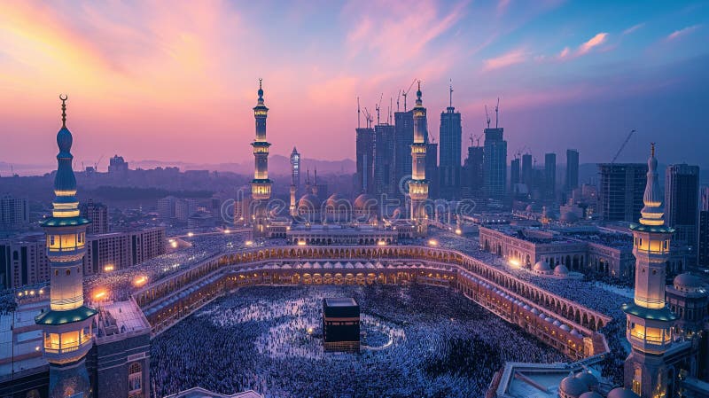 The Mecca in Saudi Arabia, Generative AI Stock Illustration ...