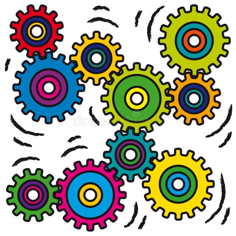 Meccanismo Nel Movimento (vettore) Illustrazione Vettoriale ...