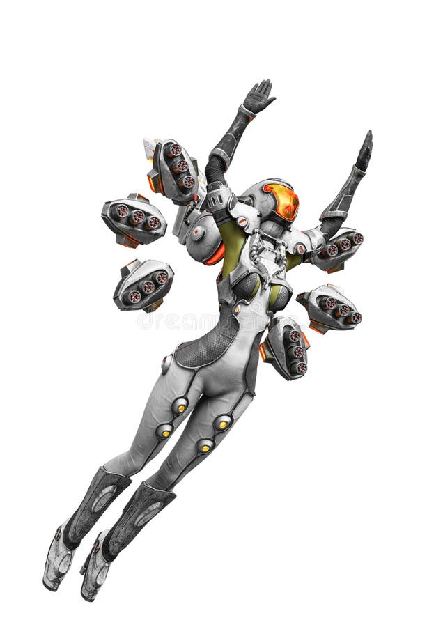 Friendly Robot is Building a Snow Man in White Background Stock ...