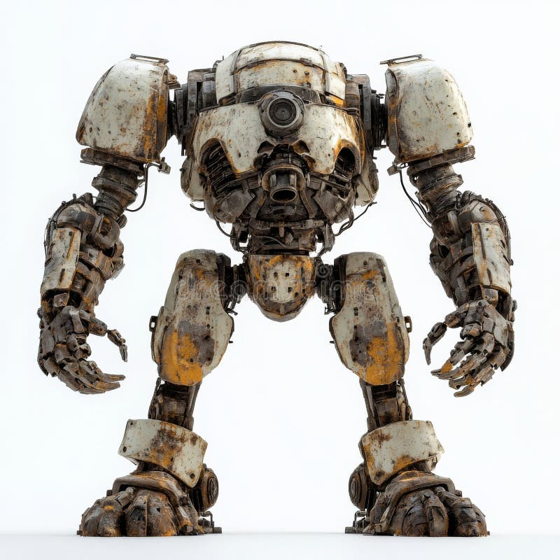 A Mech with an Open Cockpit Door is in Battle. the Scratched Sci-fi ...