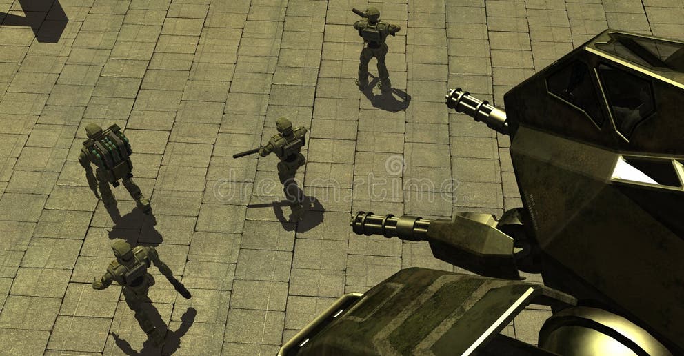 Mech walker stock illustration. Illustration of machine - 7023195