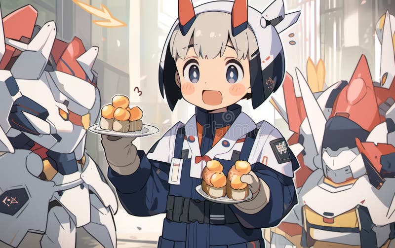 Mecha-anime portrait stock illustration. Illustration of portrait ...