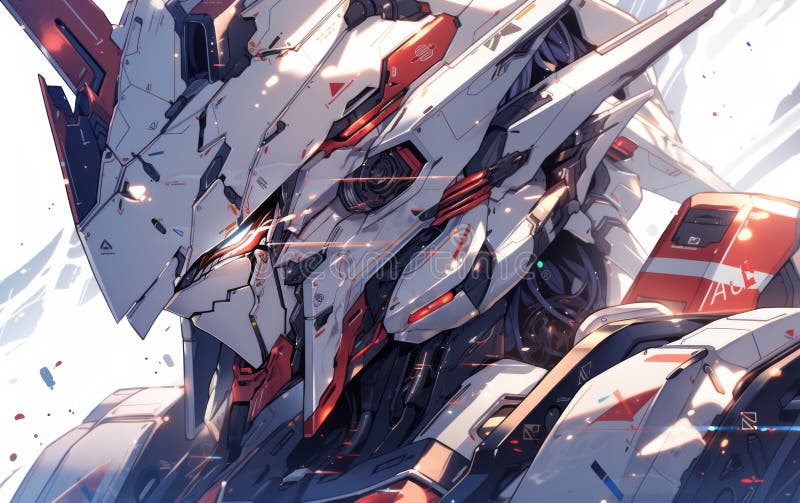 Mecha-anime portrait stock illustration. Illustration of technology ...
