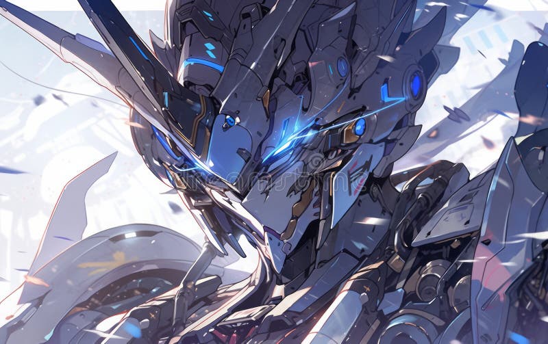 Mecha-anime portrait stock illustration. Illustration of anime - 292586811
