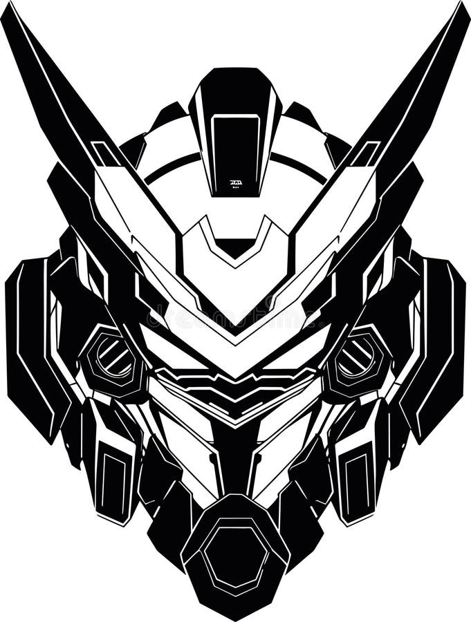 Mecha Black White Stock Illustrations – 782 Mecha Black White Stock ...