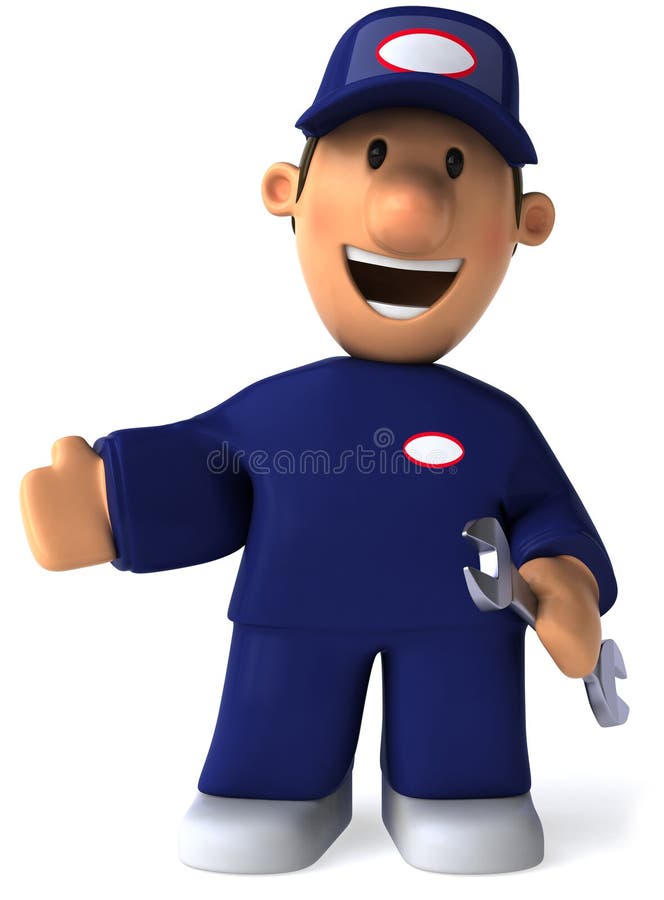 Fat mechanic penguin stock illustration. Illustration of abstract ...