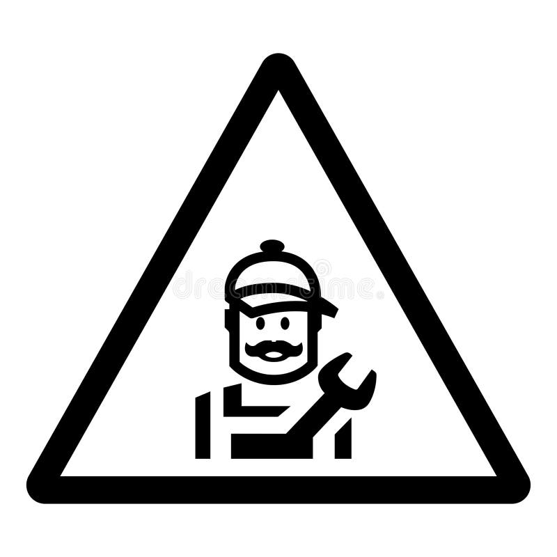 Mechanic Area Symbol Sign ,Vector Illustration, Isolate on White ...