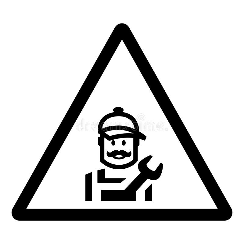 Mechanic Area Symbol Sign ,Vector Illustration, Isolate on White ...