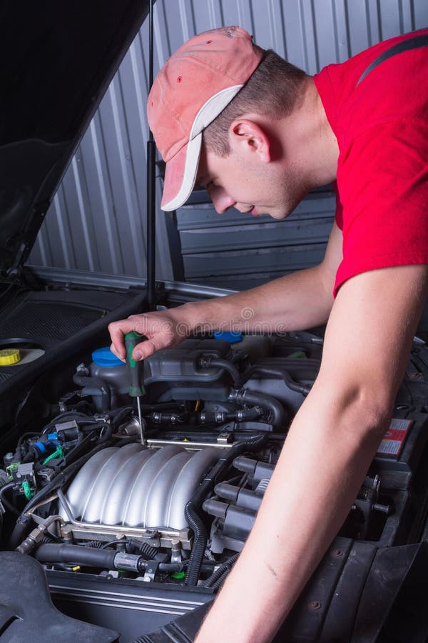 Mechanic in Auto Repair Service Stock Image - Image of auto ...