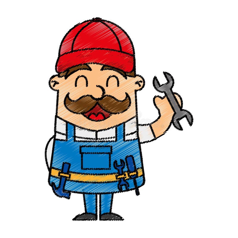 Mechanic Avatar Character Icon Stock Illustration - Illustration of ...