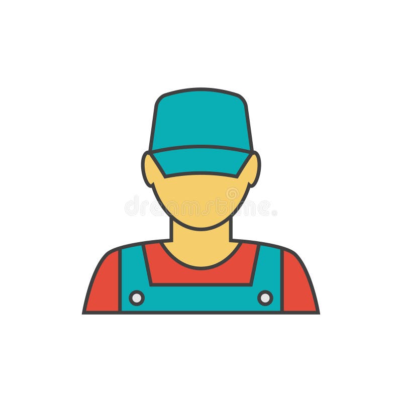 Mechanic Avatar Character Icon Stock Illustration - Illustration of ...