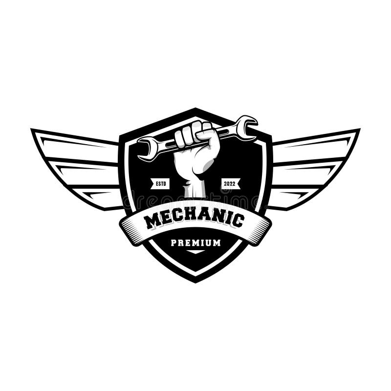 Mechanic Badge Logo Design in Retro Style. Plumber Logo Design Template ...