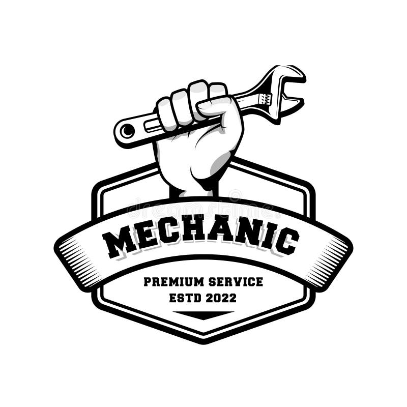 Mechanic Badge Logo Design in Retro Style. Plumber Logo Design Template ...