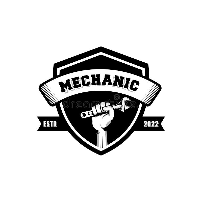 Mechanic Badge Logo Design in Retro Style. Plumber Logo Design Template ...