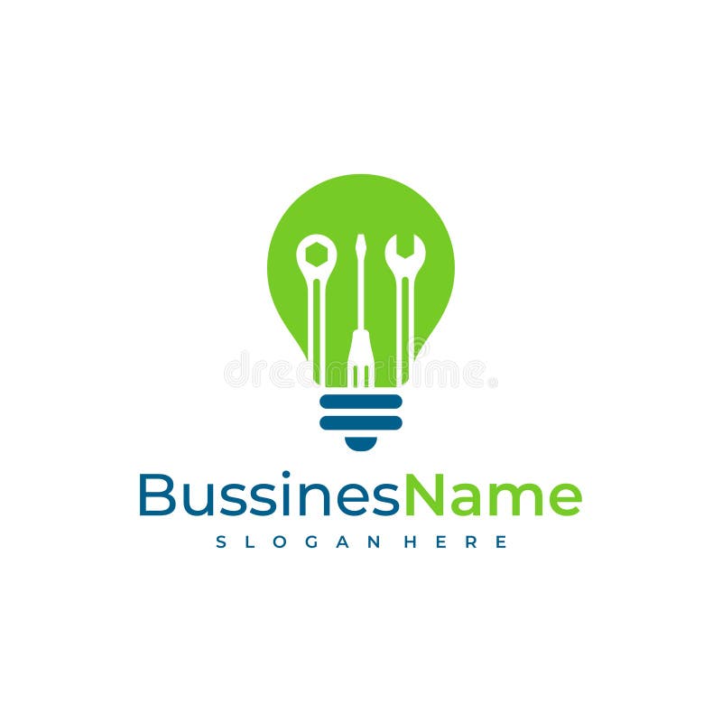 Mechanic Bulb Logo Vector Template. Creative Bulb Logo Design Concepts ...