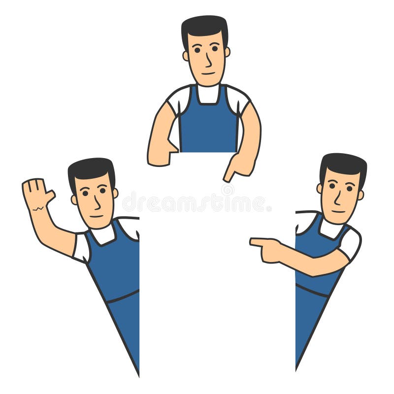 Mechanic character set 06 stock vector. Illustration of cute - 16892173