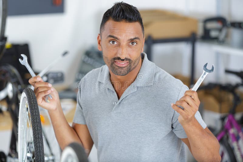Mechanic Confused about Tools Stock Image - Image of garage, mechanic ...