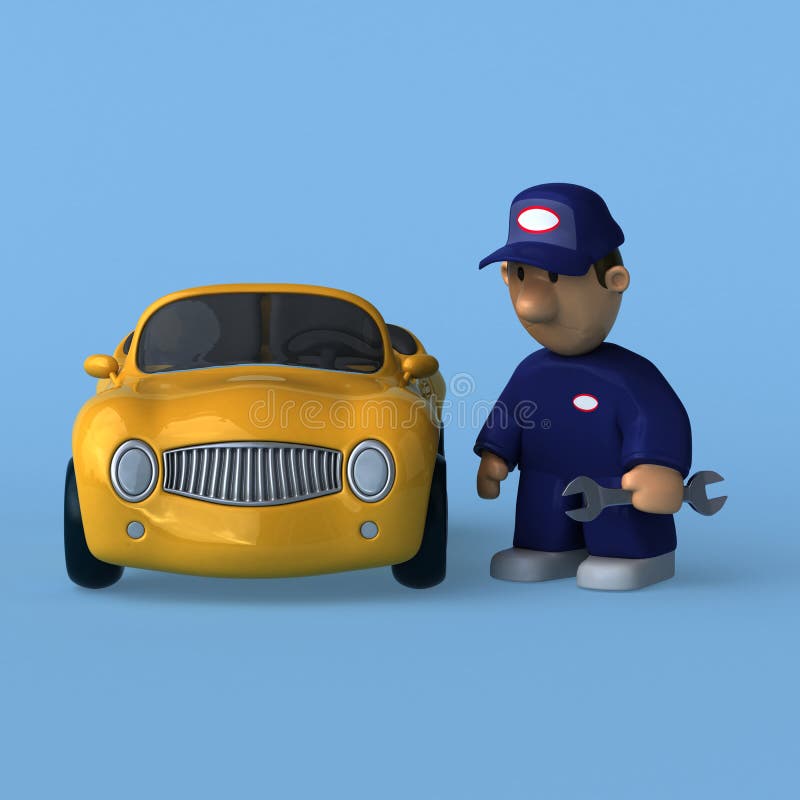 Mechanic - 3D Illustration stock photo. Image of automotive - 101156720