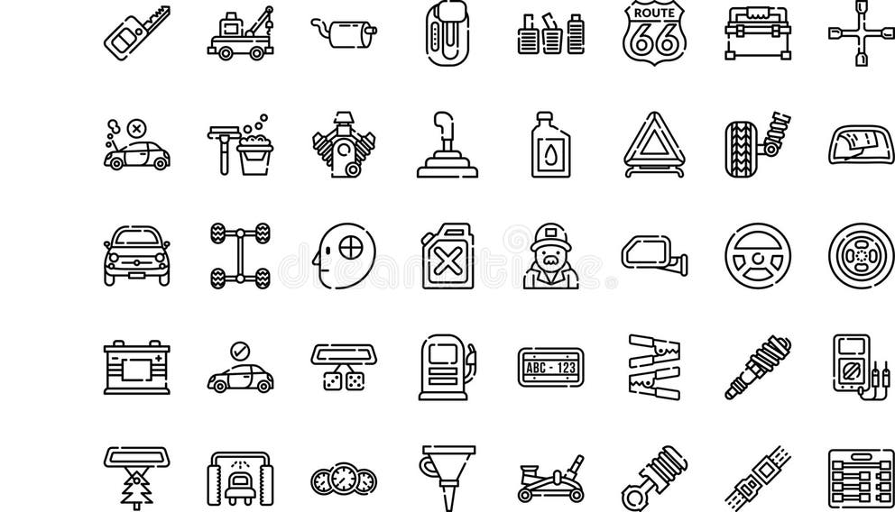 Mechanic Elements Icons High-Quality Vector Icons Collection with ...