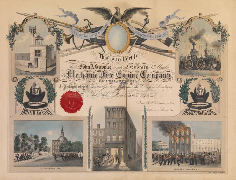 Mechanic Fire Engine Company, Ca. 1871. Picture Image: 222538048