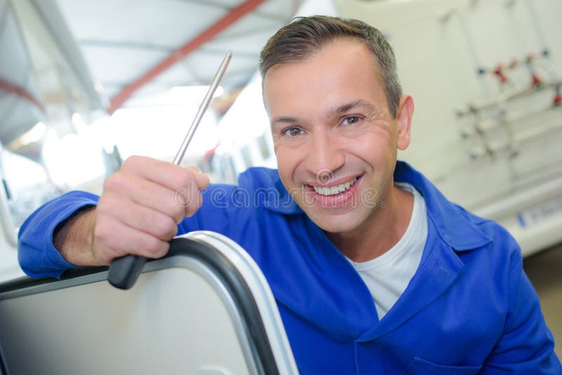 Holding Screwdriver Incorrectly. Incorrect Actions when Working with ...