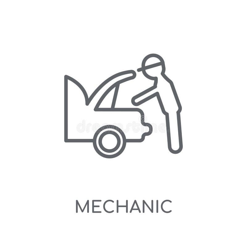 Car Mechanic Linear Icons Set. Repair, Maintenance, Engine ...