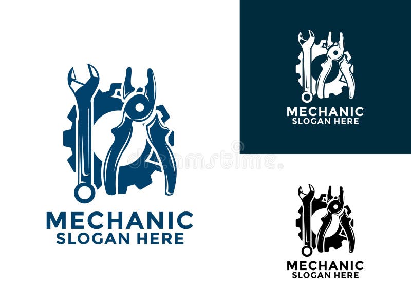 Mechanic Logo Design, Services, Engineering ,repair, Maintenance Work ...