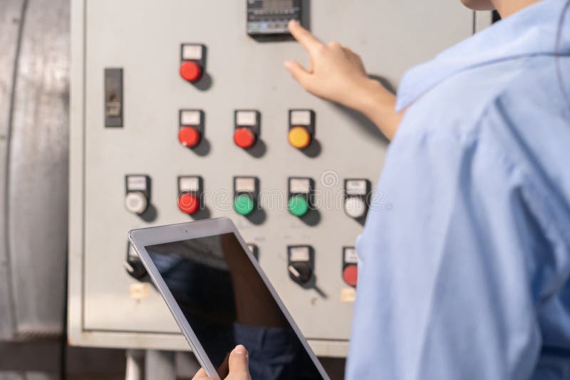 Main Control Room Feeder Panel Stock Image - Image of signage ...