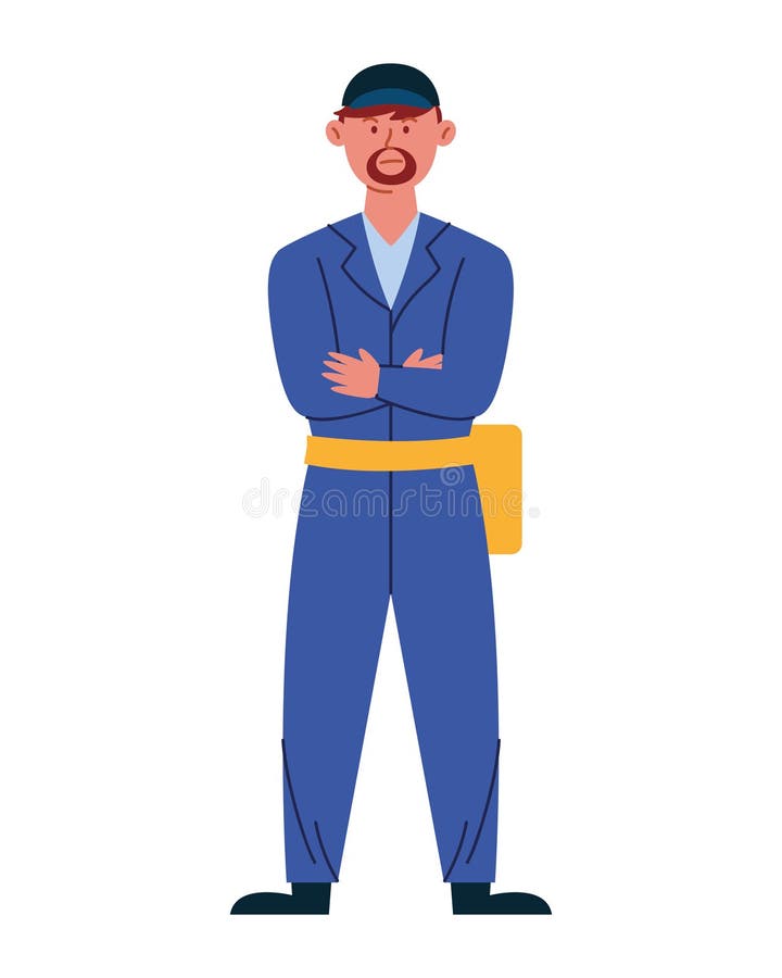 Mechanic Man Worker Character Stock Vector - Illustration of automobile ...