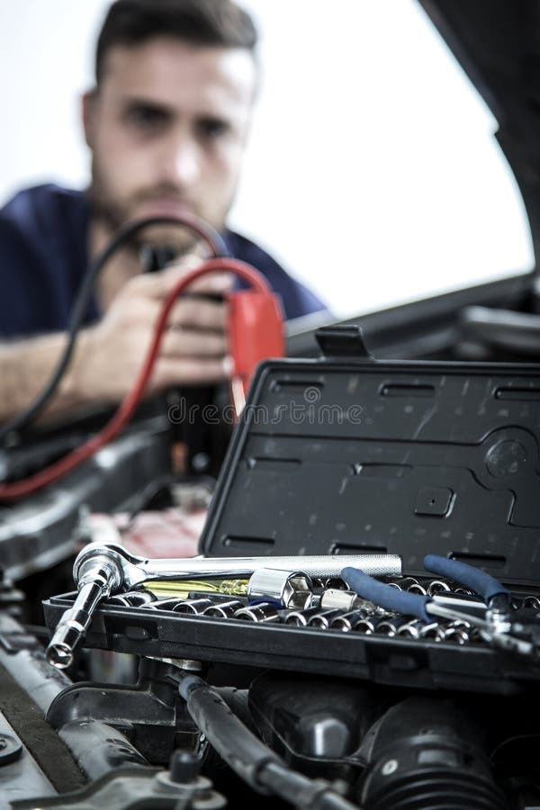 Mechanic man working stock image. Image of work, beard - 92998309