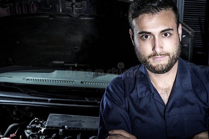 Mechanic man working stock image. Image of station, inspection - 93361971