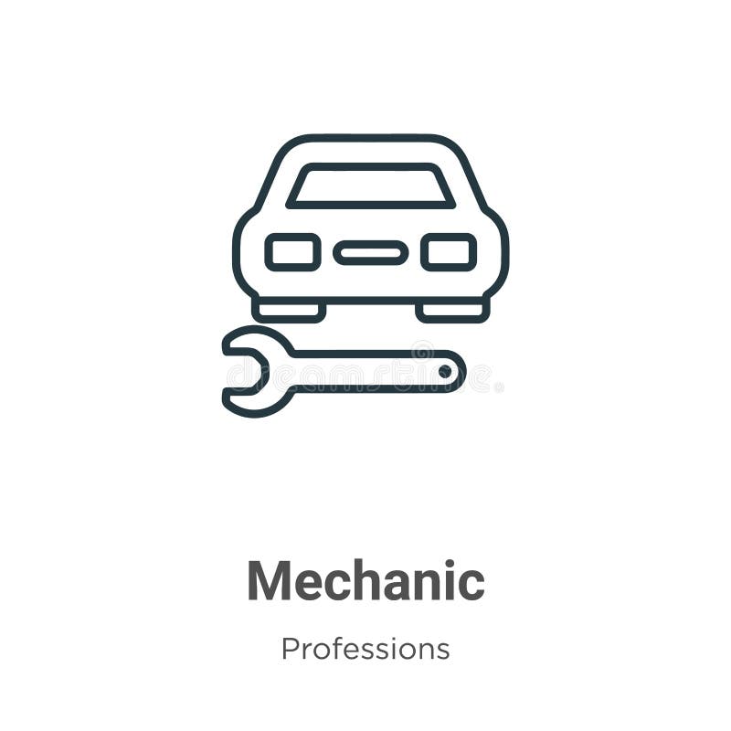 Mechanic Icon in Filled, Thin Line, Outline and Stroke Style. Vector ...