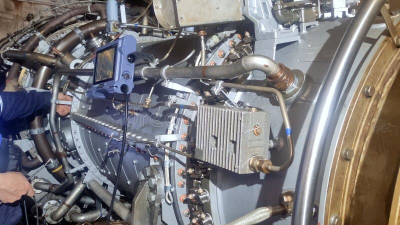 Mechanic Performs Dynamic Rotor Balancing Using Specialized Tools To ...