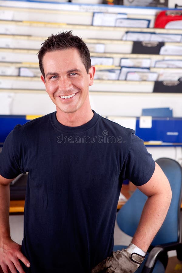Mechanic in Office stock photo. Image of portrait, technician - 20875568