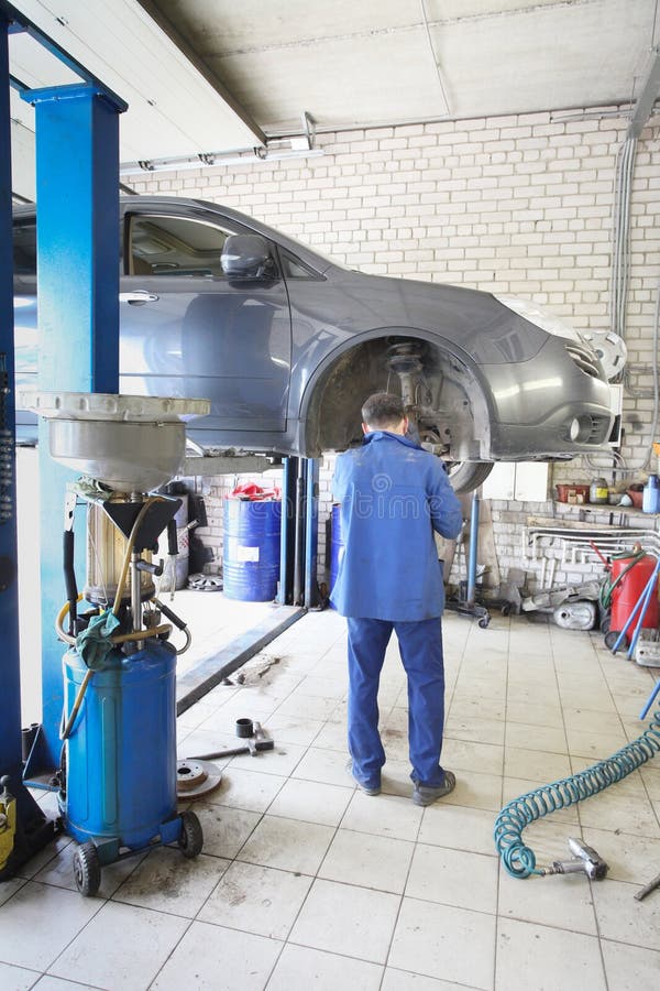 The Mechanic Repairing a Car Editorial Stock Photo - Image of balancing ...