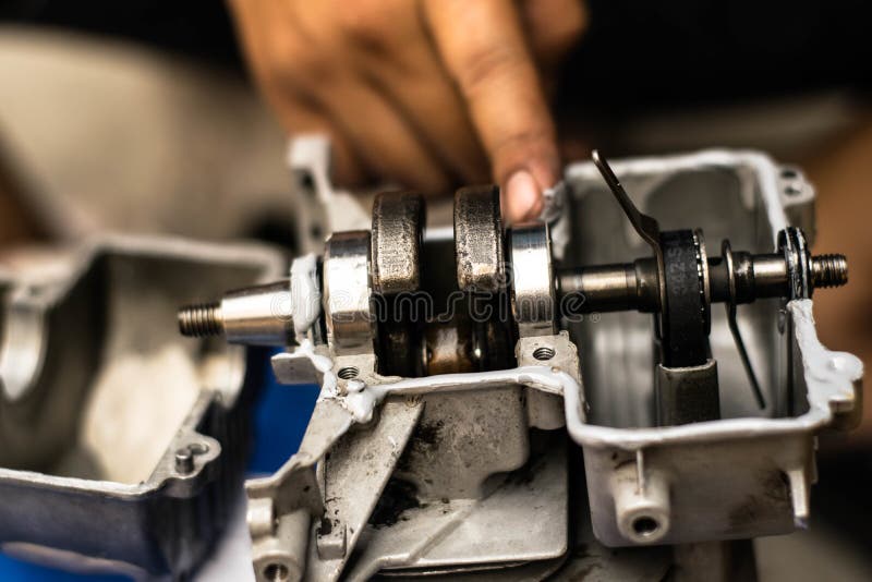 Engineers are Repairing Engines with Tools. Stock Photo - Image of ...