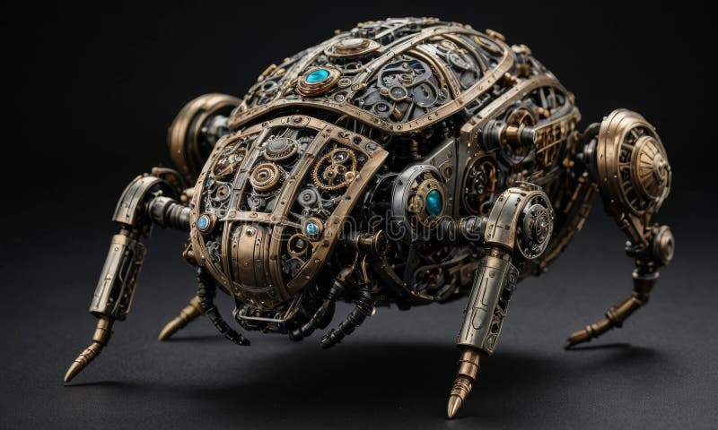 Mechanic Robot Beetle Steampunk Style Stock Illustration - Illustration ...