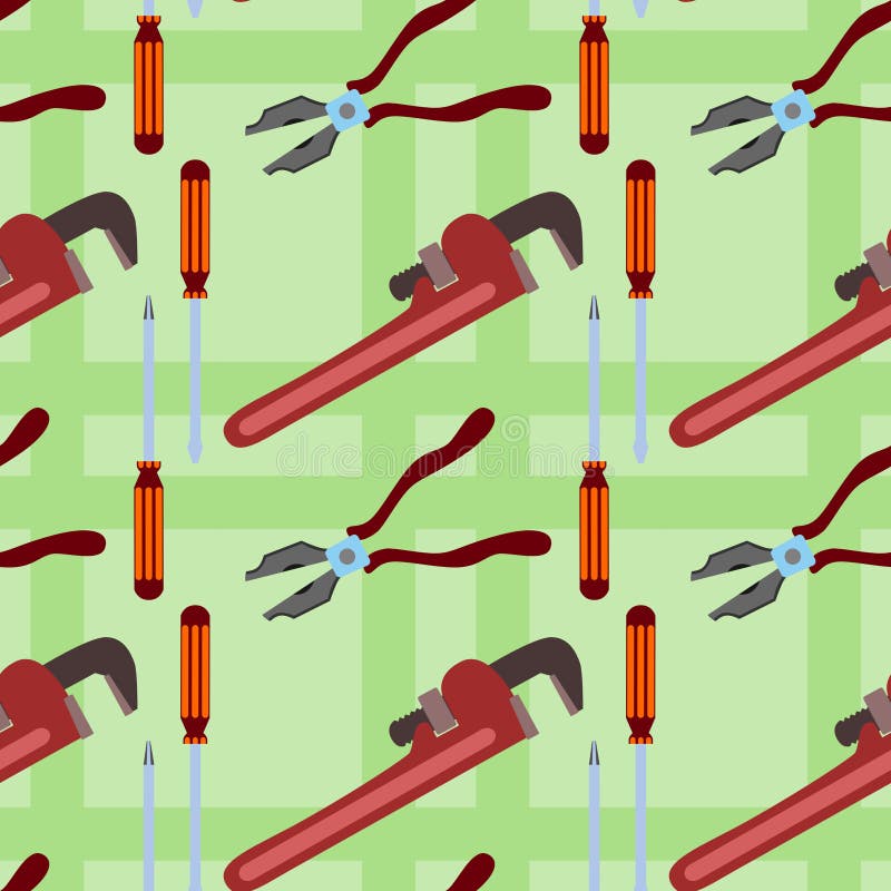 Mechanic S Tools Seamless Background Design Stock Illustration ...
