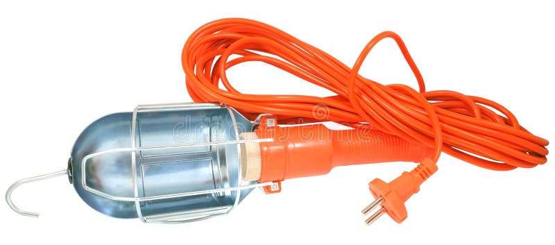 Mechanic`s work lamp stock image. Image of isolation - 91549405