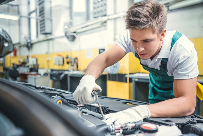 Mechanic in service stock photo. Image of work, lifestyles - 88760158