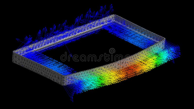 Mechanic Simulation Engineering - Displacement Analysis of Metal Frame Under Force and Moment ...
