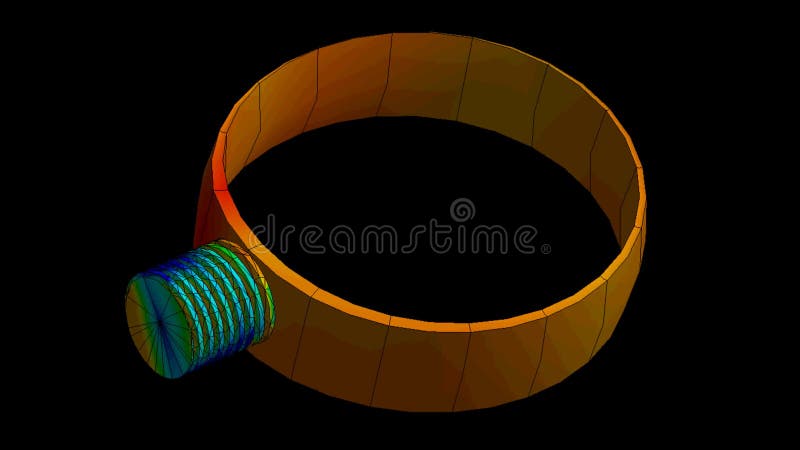 Mechanic Simulation Engineering - Displacement Analysis of Nut Ring Under Force and Moment ...