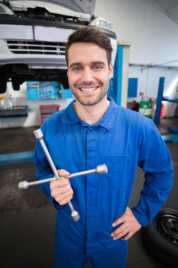 Mechanic Smiling at the Camera Stock Photo - Image of workshop ...
